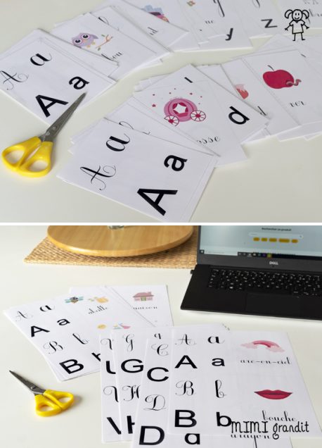 Fiches pour apprendre l'alphabet en douceur, fichiers à télécharger DIY