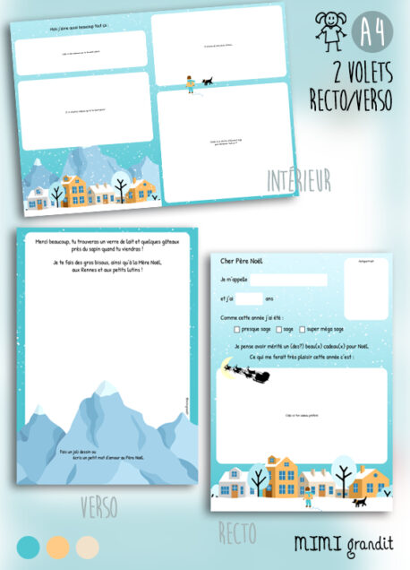 Lettre au père Noël, plusieurs modèles de lettre au père Noël au choix